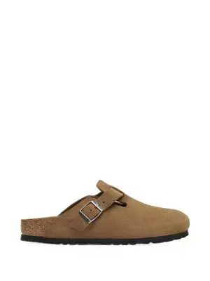 BIRKENSTOCK Boston Buckle-fastening Flat Mules - Brown