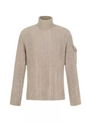 AMOMENTO Ribbed Velvet-knit Sweater