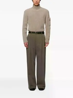 AMOMENTO Ribbed Velvet-knit Sweater