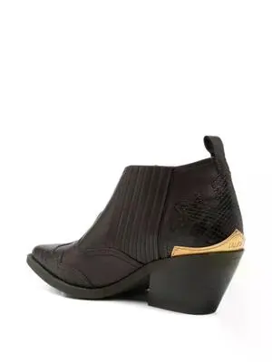 Liu Jo Snakeskin-effect Panelled Ankle Boots