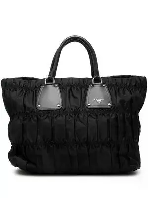 Prada 2013-2026 Tessuto Gaufre Tote Bag - Black