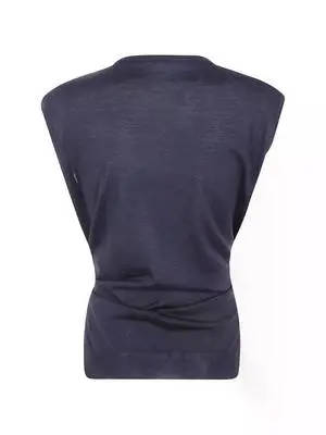 NUUR Belted Sleeveless Sweater
