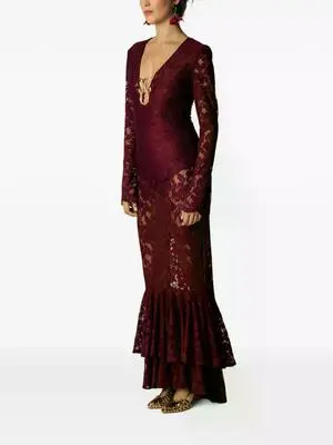 MIAU BY CLARA ROTESCU Vesper Long-sleeve Maxi Dress