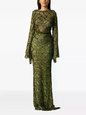 Miau By Clara Rotescu Round Neck Evening Dresses