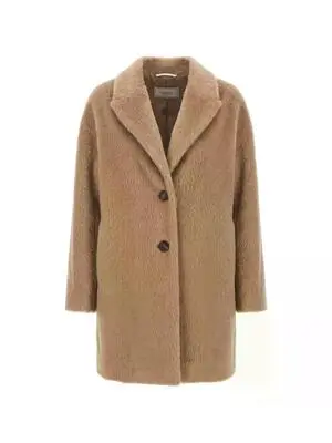 Peserico Brushed-finish Single-breasted Coat
