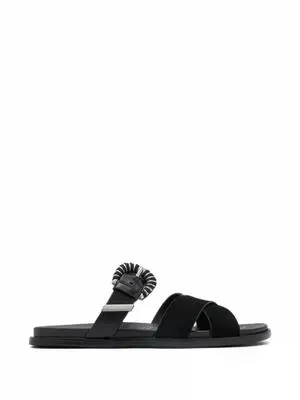 Sam Edelman Lucy Buckle-fastening Flat Sandals - Black