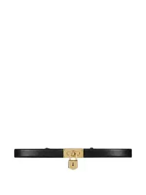 Elisabetta Franchi Padlock-detail Leather Belt - Black