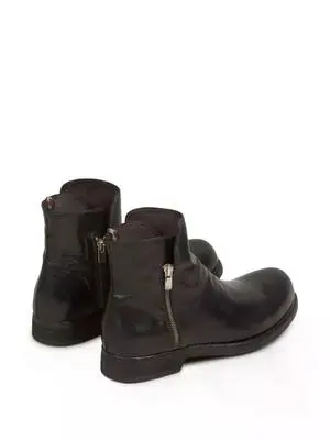 Officine Creative Ruched Side-zip Boots - Brown