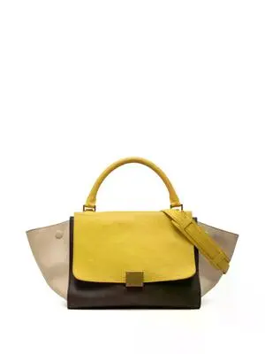Celine 2014 Medium Tricolor Leather Trapeze Satchel