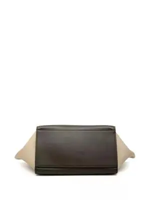 Celine 2014 Medium Tricolor Leather Trapeze Satchel
