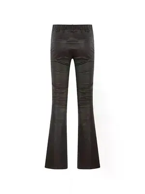 ARMA Lucia Flared Leather Trousers - Brown