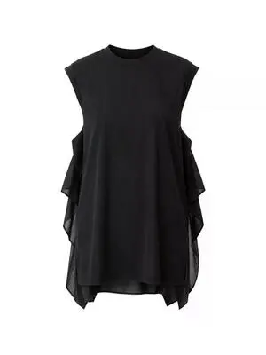 MEIMEIJ Ruffled Semi-sheer Tank Top