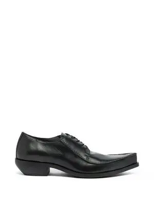 DIESEL® Pointed-toe Leather Derby Shoes - Black