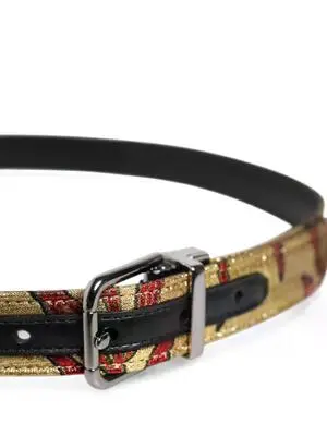 Dolce & Gabbana Floral-jacquard Buckle Belt