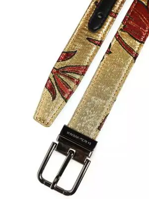 Dolce & Gabbana Floral-jacquard Buckle Belt