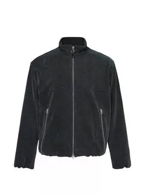 SOLID HOMME Velvet-effect Jacket - Grey