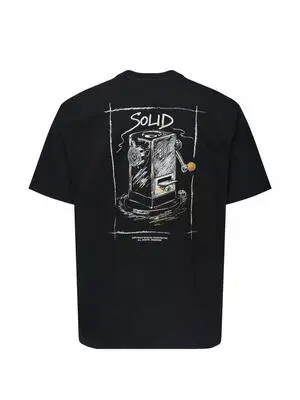 SOLID HOMME Sharpener-graphic T-shirt