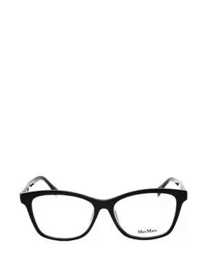 Max Mara Rectangle-frame Glasses - Black