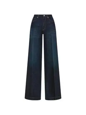 NINE:INTHE:MORNING Pressed-crease Wide-leg Jeans - Blue
