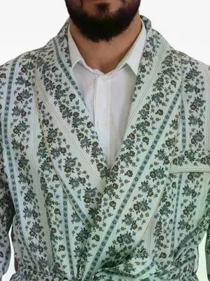 Dolce & Gabbana Floral-print Cotton Robe