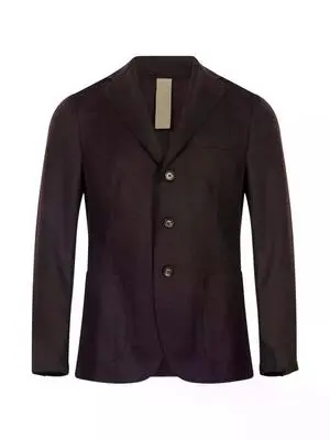 Eleventy Single-breasted Notched-lapels Blazer - Brown