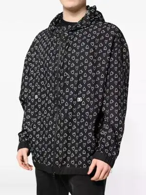 Dolce & Gabbana Heart-print Hooded Jacket