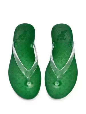 ANCIENT GREEK SANDALS Jelly Flip Flops - Green