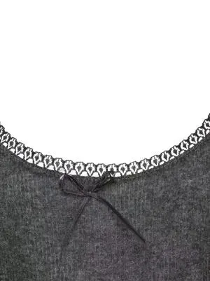 MSGM Layered Lace-trim T-shirt