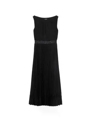 Claudie Pierlot Pleated Lace-insert Dress