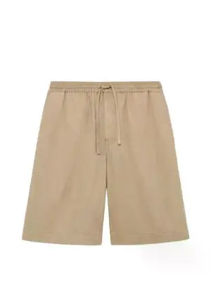 Loewe Anagram-embroidered Drawstring Shorts - Neutrals
