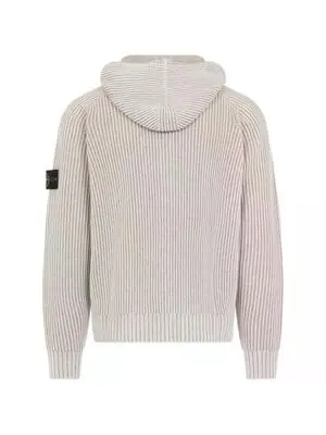 Stone Island Ribbed-knit Hoodie