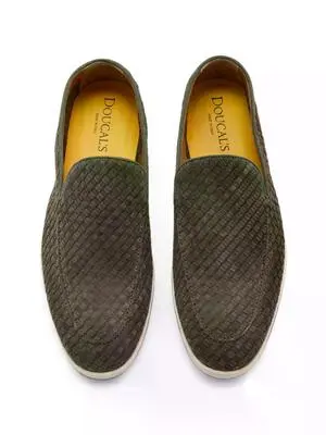 DOUCAL'S Woven Leather Loafers - Green