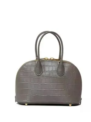SELF-PORTRAIT Toast Croc-effect Leather Clutch Bag