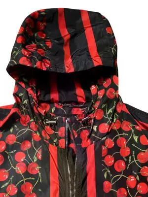 Dolce & Gabbana Cherry-print Hooded Jacket