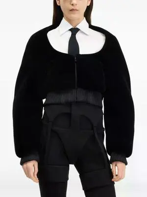 JEAN PAUL GAULTIER Boxy-fit Cropped Bomber Jacket