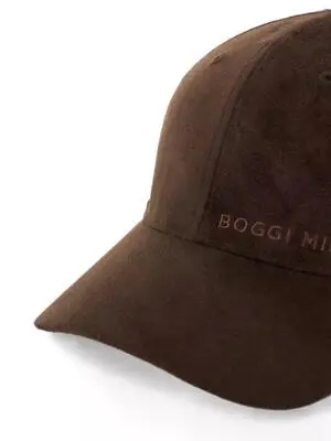 Boggi Milano Peaked Cap In Suede-look Fabric
