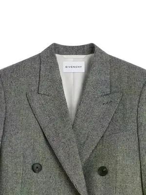 Givenchy Double-breasted Checked Jacket In Flannel