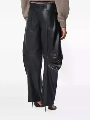 ROTATE BY BIRGER CHRISTENSEN Leather Cargo Pants - Black