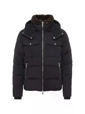 MOORER Hooded Padded Jacket - Blue