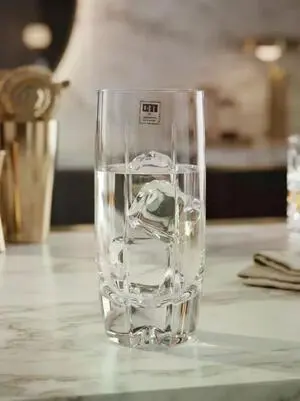 MARIO CIONI & C Fluted Crystal Glasses Set - White