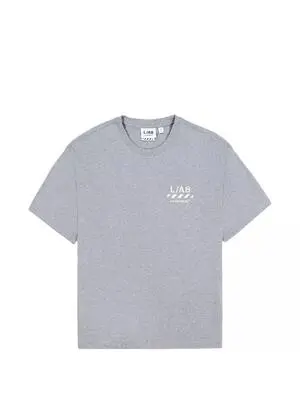 L/AB C/O OFF-WHITE Diag-print T-shirt - Grey