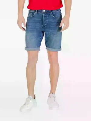 REPLAY Rolled-hem Denim Shorts - Blue