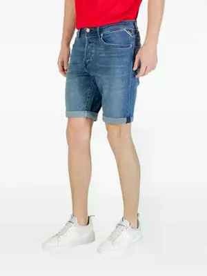 REPLAY Rolled-hem Denim Shorts
