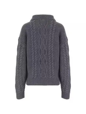 THE GARMENT Cable-knit Quarter-zip Sweater