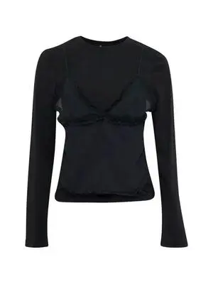 Ulla Johnson Freda Ruffled Long-sleeve T-shirt - Black