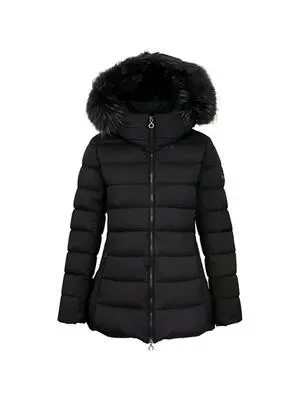 TATRAS Faux-fur Trim Padded Coat - Black