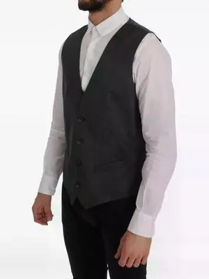 Dolce & Gabbana Pinstripe-pattern Waistcoat - Grey
