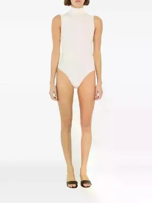 THE PARK Joyce Sleeveless High-neck Bodysuit - White