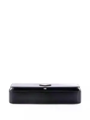 Prada Femme Flap Spazzolato Leather Shoulder Bag - Black