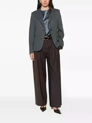 Max Mara Houndstooth-pattern Single-breasted Blazer